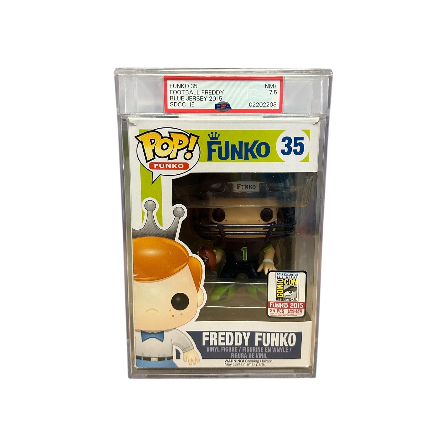 Freddy Funko as Football (Blue) | Funko Pop | SDCC 2015 | PSA 7.5/10 ...