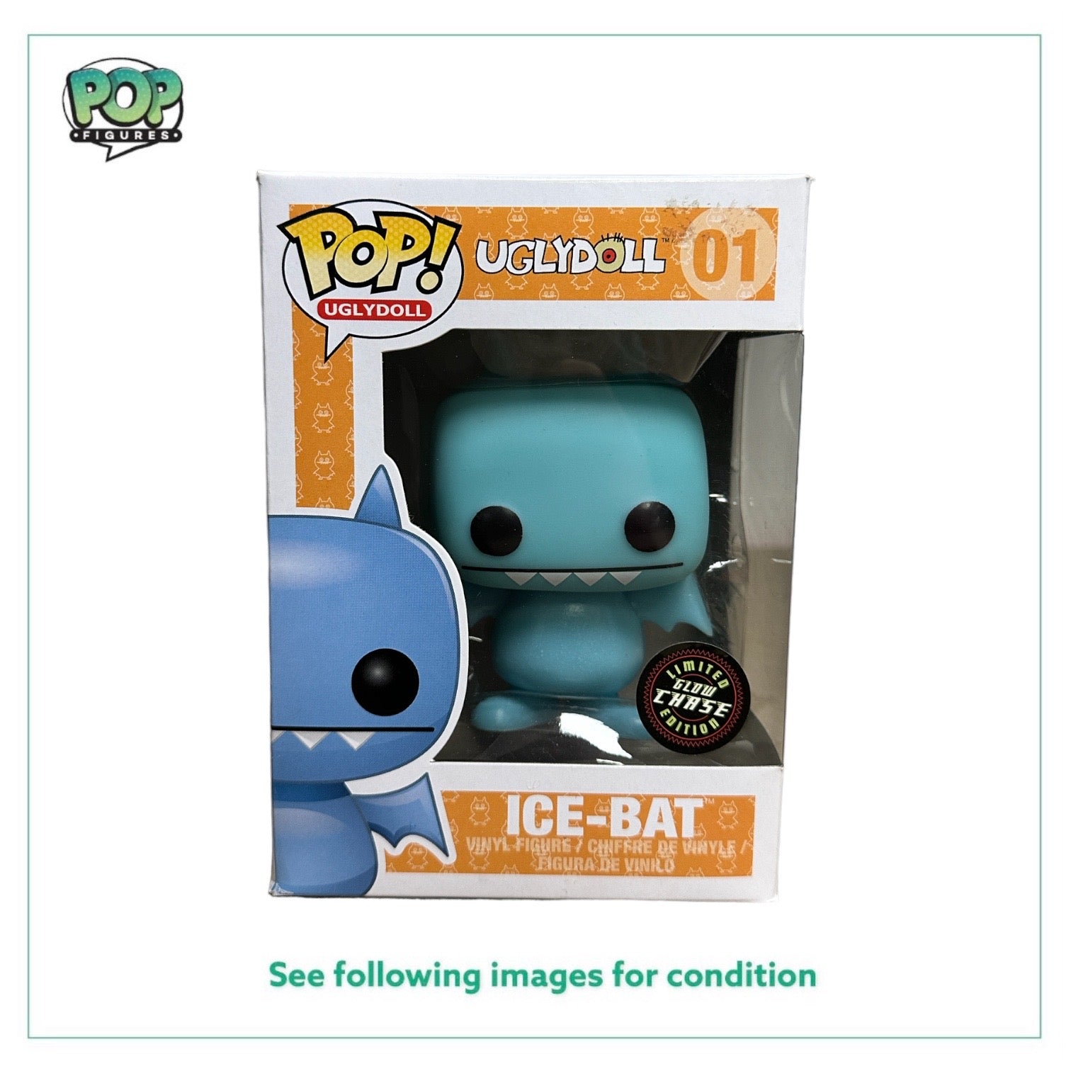 Ice Bat #01 (Glow Chase) Funko Pop! - Uglydoll - 2011 Pop! - Condition