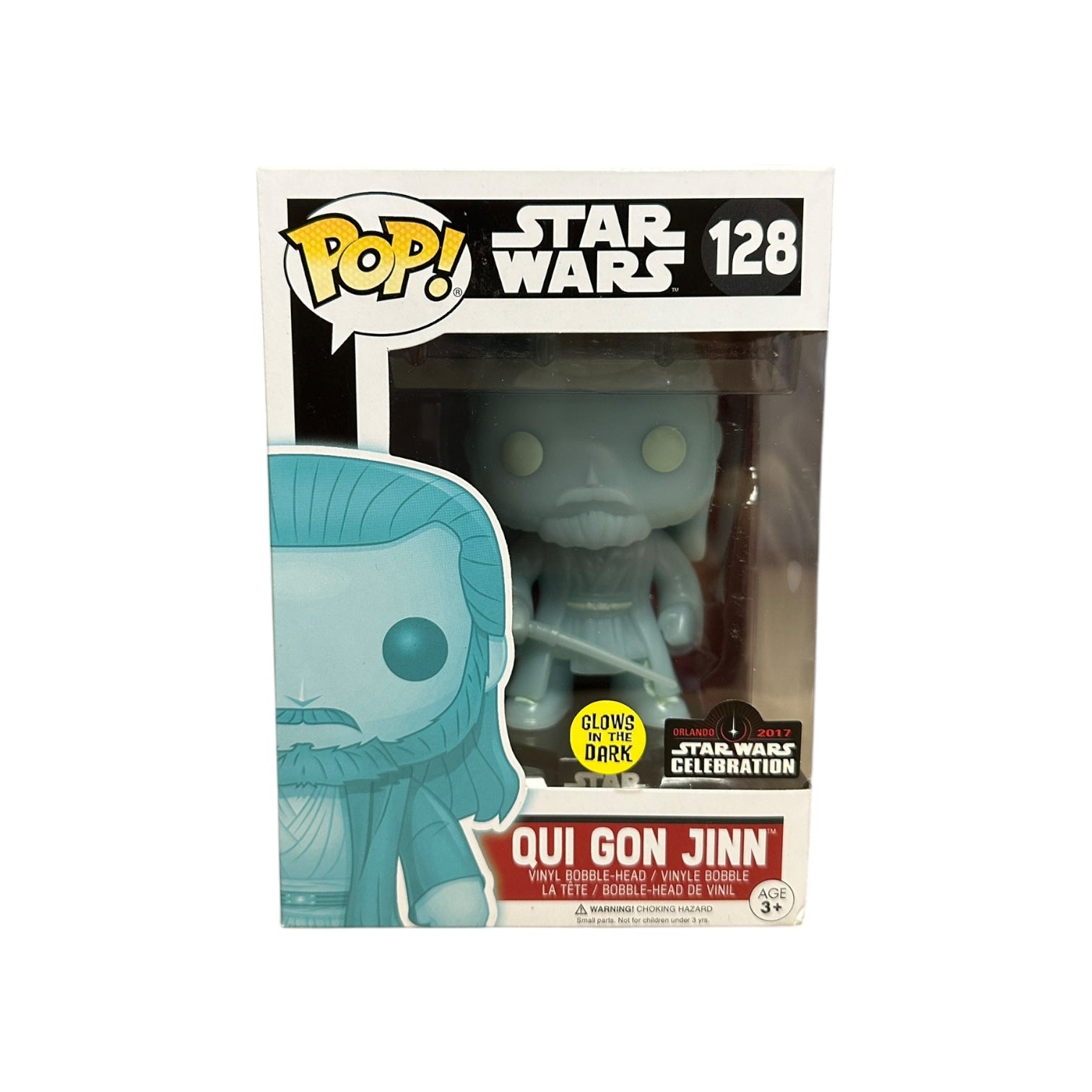Qui Gon Jinn (Holographic Glows in the Dark) | Funko Pop | Star Wars ...