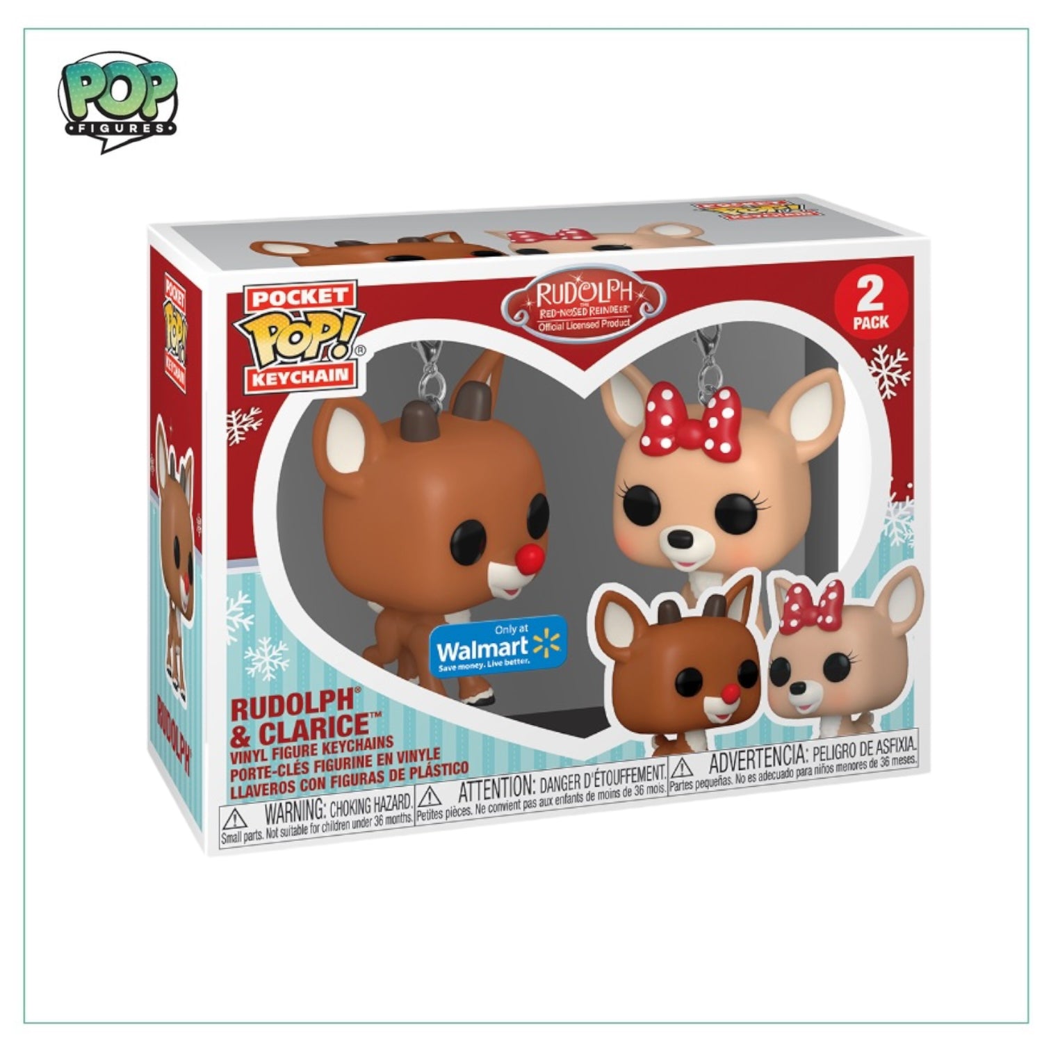 Rudolph & Clarice | Funko Pocket Pop Keychain Rudolph the Red-Nosed ...