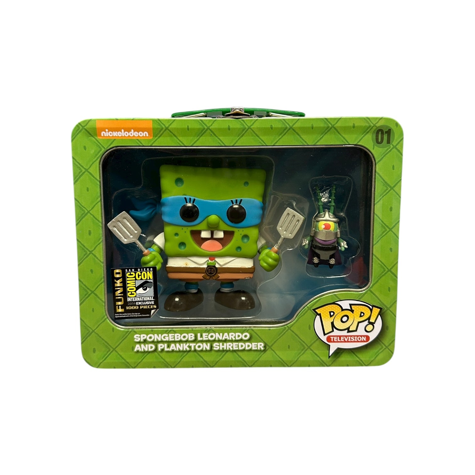 Spongebob Leonardo and Plankton Shredder | Funko Pop Lunchbox Tin ...